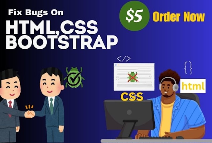 Quickly fix html, css, and bootstrap bugs as an expert by Mahacode | Fiverr Quickly fix html, css, and bootstrap bugs as an expert by Mahacode | Fiverr