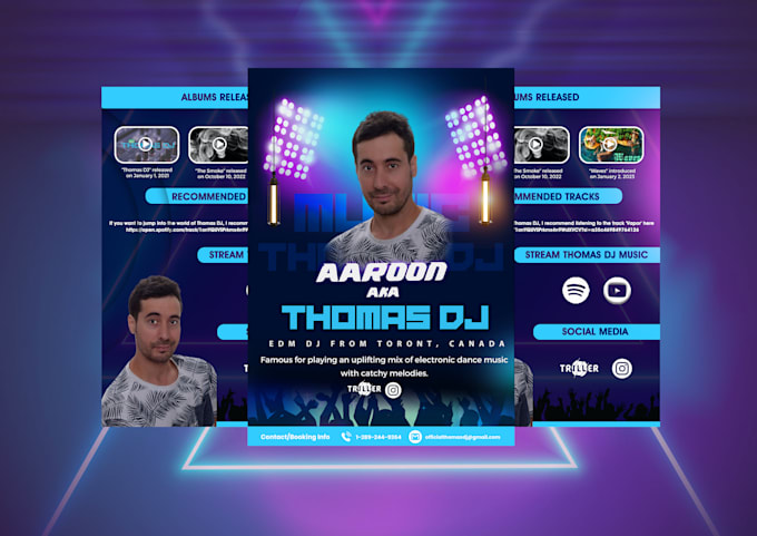 Dj epk, electronic press kit, media kit and press kit by Srafi_studios ...