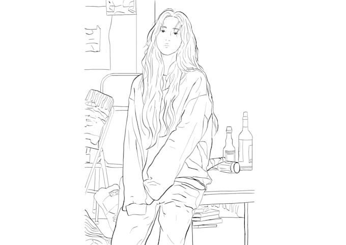 Trace and create detailed vector lineart illustrations from photos by ...