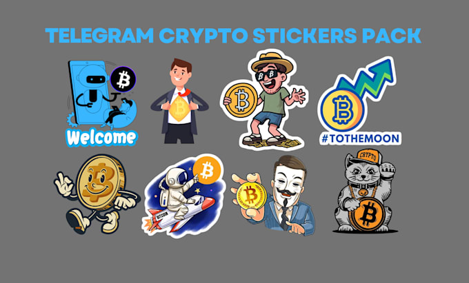 Create custom telegram crypto project sticker pack by Pranto2219 | Fiverr