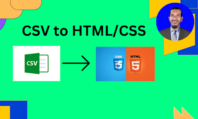 Do csv to html and css data entry by Sadekmia24 | Fiverr