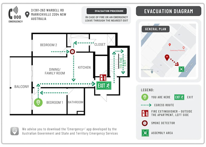 Do airbnb evacuation plan by Queen_malia | Fiverr