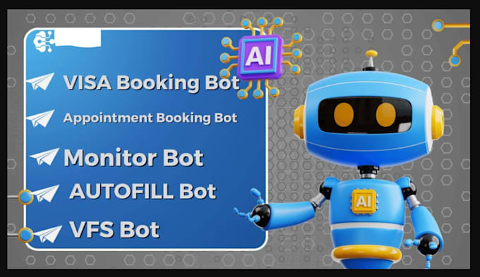 Create vfs booking boot, auto fill bot, bls bot, appointment bot by ...