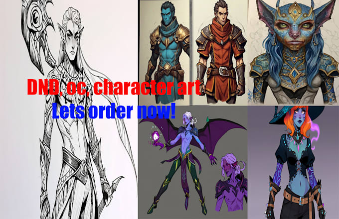 Create your unique digital style dnd or anime oc character art ...