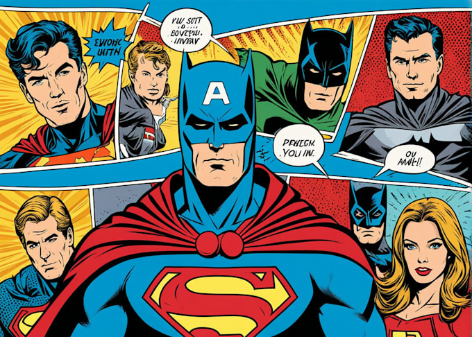 Draw you into superhero comic book pop art cartoon by Stevienller | Fiverr
