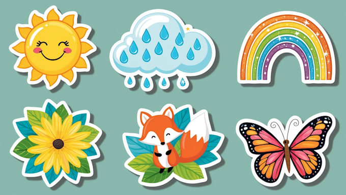 Do custom sticker design and eye catchy stickers by Wahid_003 | Fiverr