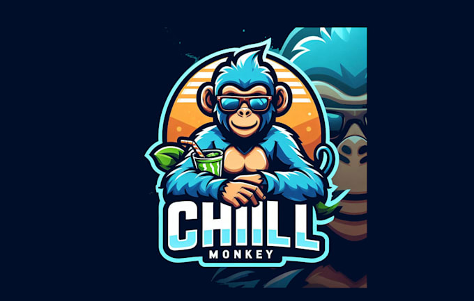 Modern creative chill monkey mascot logo design in 12 hours by Adif ...