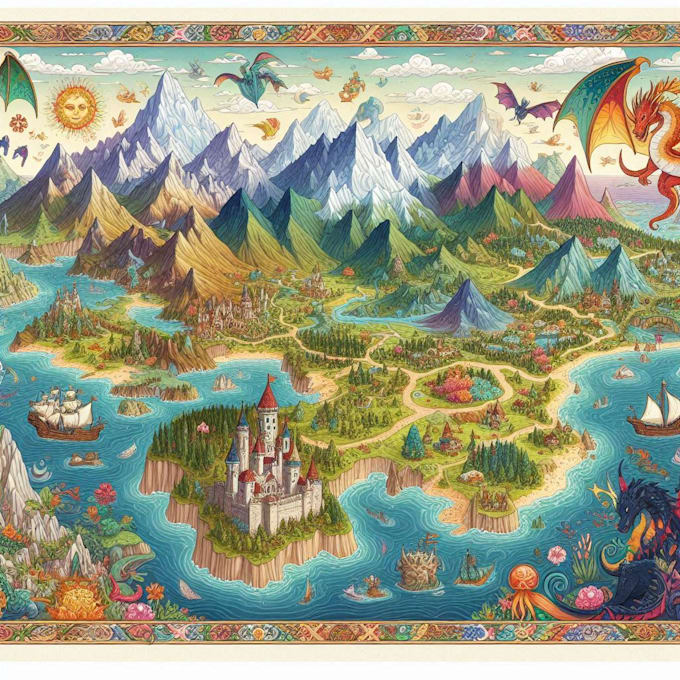 Draw a high quality fantasy map art for you by Pikeicrosy | Fiverr