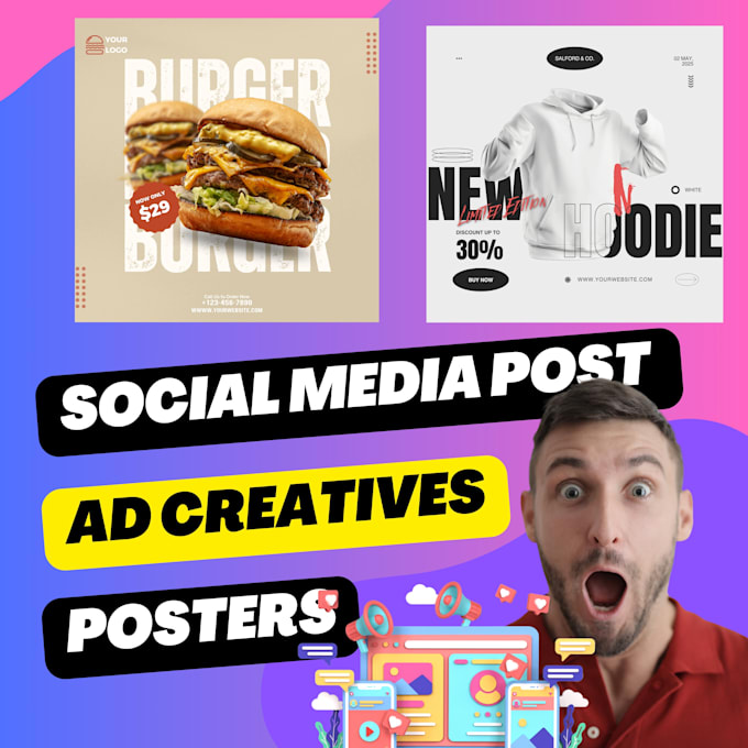 Design stunning social media posts, ads, and marketing creatives by ...