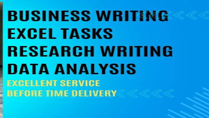 Do ms excel data and business writing tasks by Lennamaureen | Fiverr