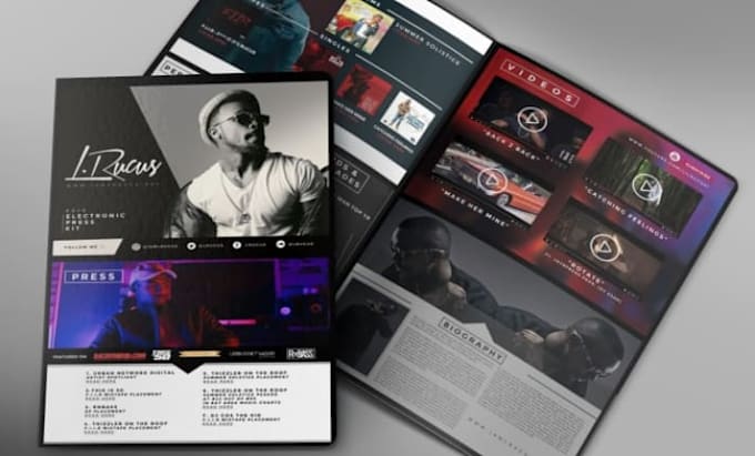 Design media kit, press kit, one sheet, epk for brand, artist, influencer by Timi_draw | Fiverr