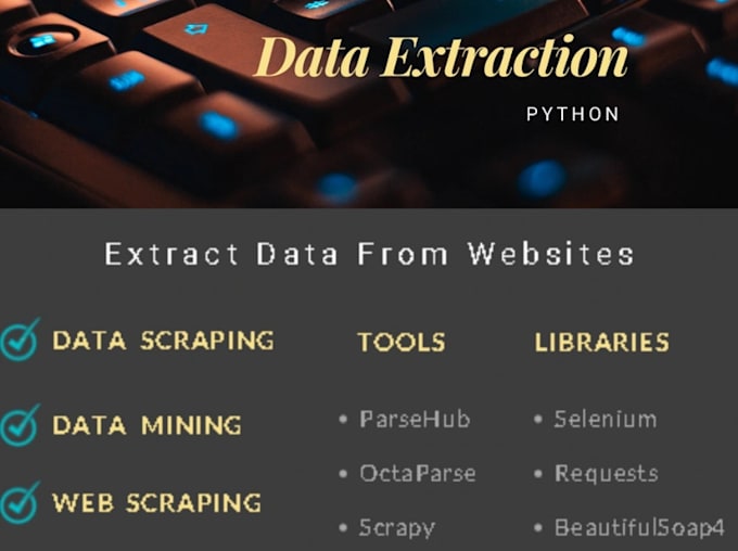 Do web scraping with python, selenium, scrapy, puppeteer, automated scraping by Khaurian | Fiverr