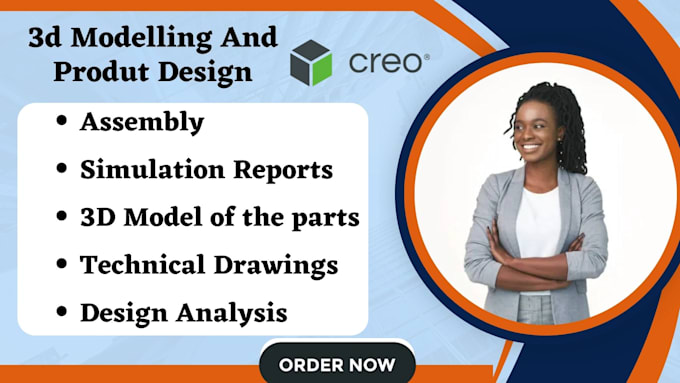 Design 2d drawing and 3d modeling in solidworks catia creo by Miracle_sefunmi | Fiverr