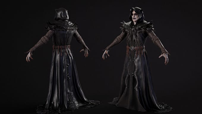 Create human 3dcreature,horror 3d,zoombie model,witch character,rig3d ...