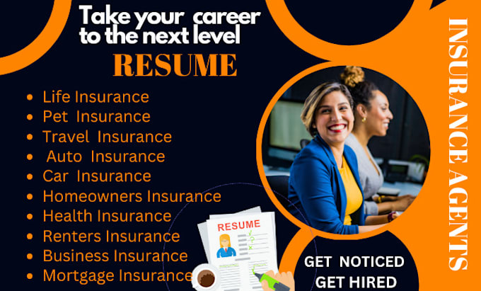 Design a professional resume creation for insurance agents by Resume ...
