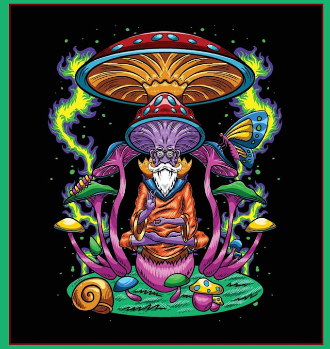 Design vibrant detailed psychedelic trippy logo, emblem by Tuesdayoikya ...