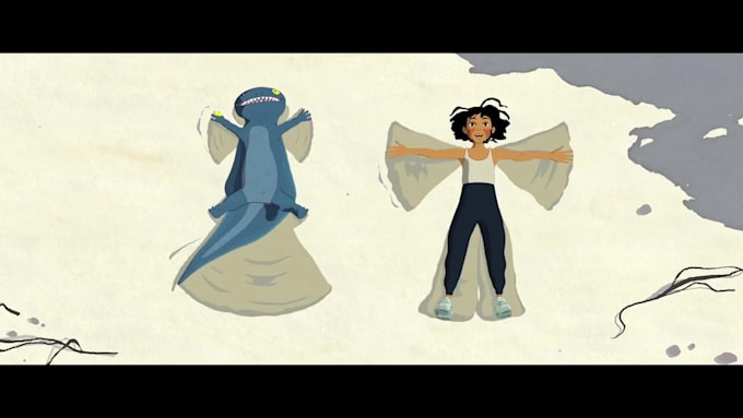 Do 2d traditional animation cartoon network lineart hand draw disney ...