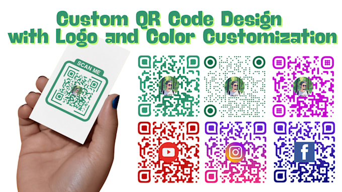 Custom qr code design with logo and color customization by Berkcanoner ...