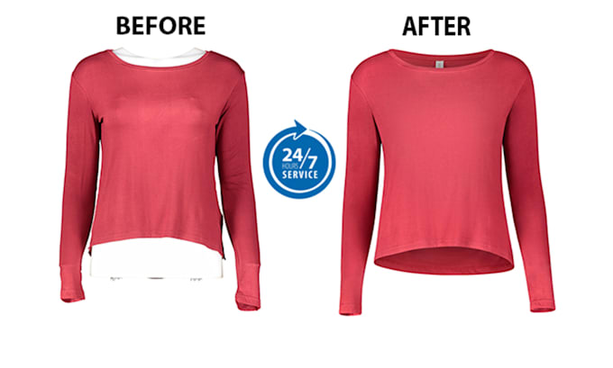 Do ghost mannequin neck joint wrinkle remove clothing creases remove by ...