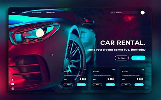 Design redesign car rental website, car rental, car rental booking, by ...