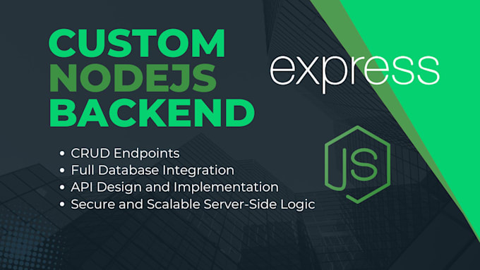 Develop custom nodejs backend for your web app by Nuzran_nazeer | Fiverr