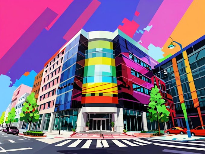 Draw your architectural wpap pop art by Azizesels | Fiverr