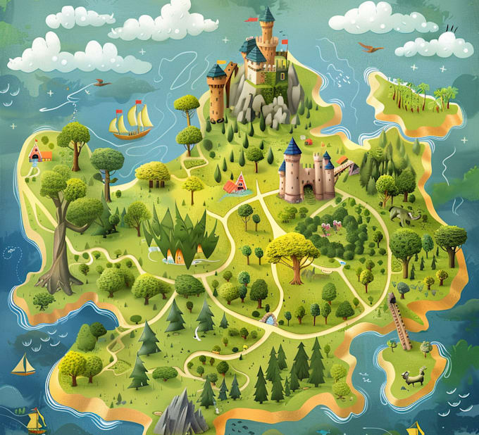 Create a fantasy, retro and vintage maps for board games by Hornonir ...