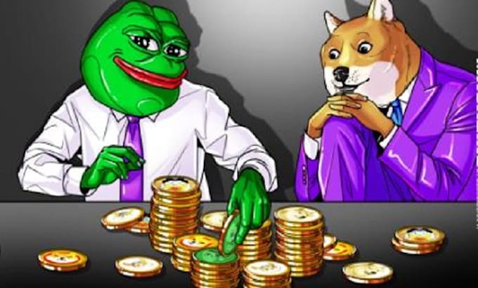 Create funny meme coin, pepe coin art, crypto memecoin art, solana meme coin art by Dammy_flow ...