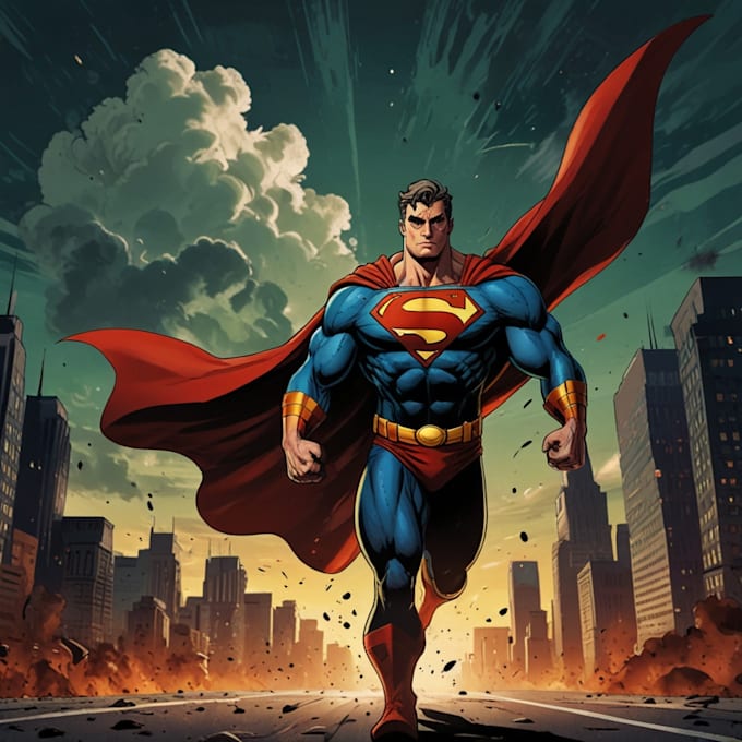 Illustrate a superhero comic cover art by Queenorge | Fiverr