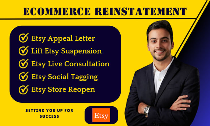 Write etsy appeal for etsy reinstatement and etsy reopen to lift etsy suspension by Baymax ...
