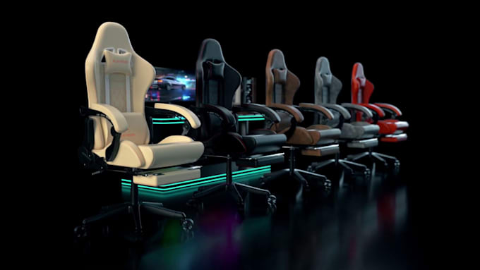 3d gaming chair design 3d animation motion graphics exploded rendering ...