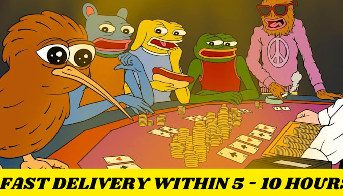 Draw funny meme coin art, meme art illustration, meme art, crypto ...