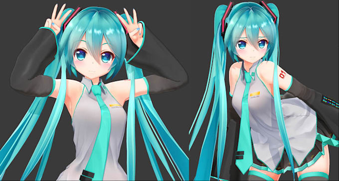 Create or port mmd model, koikatsu model, dakimakura, sfm, sfn and ...