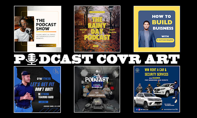 Design a professional podcast cover art by Msufiyanmajeed | Fiverr