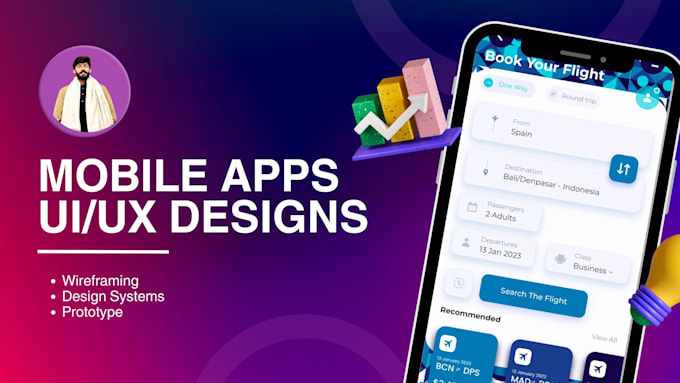 Create mobile app ui ux design, prototype design using figma for android apps by Usamazafar0 ...