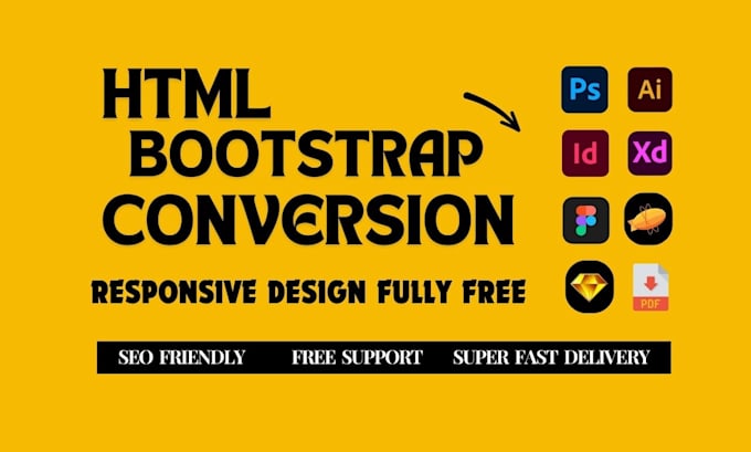 Do figma, psd, xd, sketch to responsive html with css and bootstrap by ...