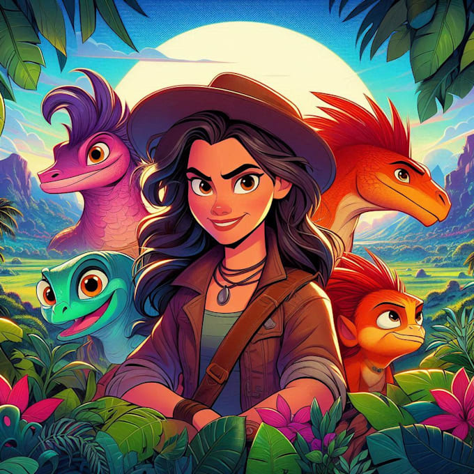 Drawing disney character style for you by Intfinix | Fiverr