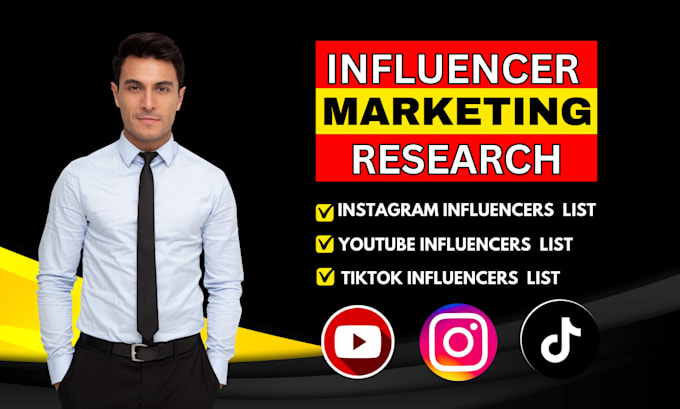 Find best influencers list for influencer marketing by Sajjad_dar | Fiverr