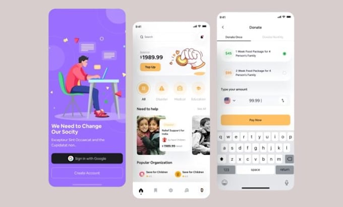 Develop fund raising app, ngo app, charity app, child care app by ...