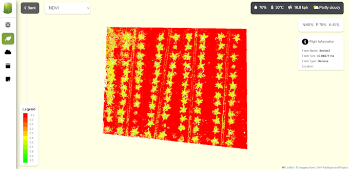 Interactive web application for remote sensing and displaying ...