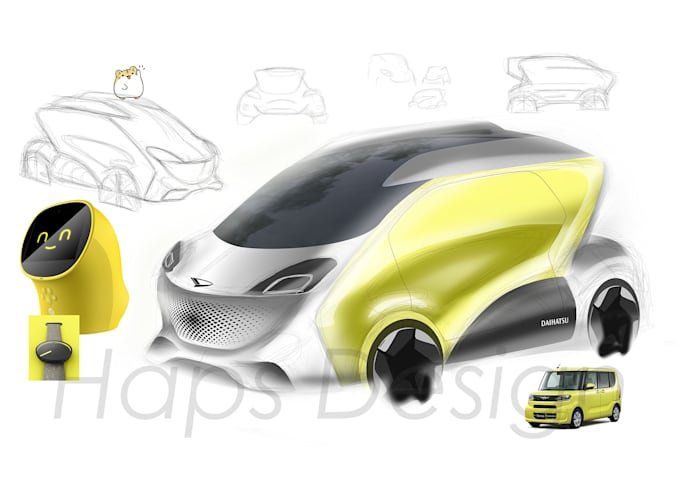 Do gorgeous car styling and automotive concept design by Haps_design ...