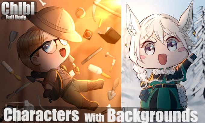 Draw chibi dnd characters and animals of your choice by Randomgingerart ...