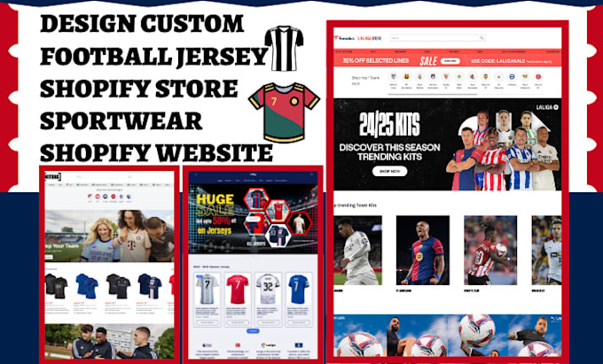 Design custom football jersey shopify store jersey website sport wear ...
