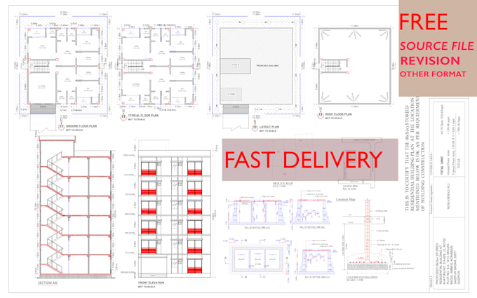 Create a professional architectural floor plan, blueprint by Archi ...
