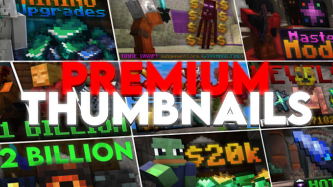 Make a minecraft hypixel skyblock or pvp youtube thumbnail by ...