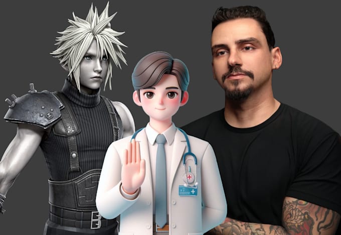 High quality 3d printable character model custom stl obj files for 3d ...