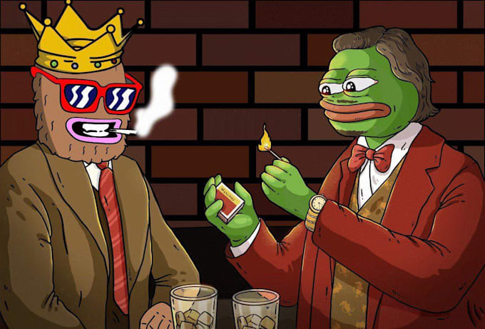 Crypto meme coin video, meme animation ponke pepe character, by ...