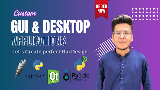 Build Tkinter Pyqt5 Python Gui Desktop Applications By Ubaiddesigner43 Fiverr