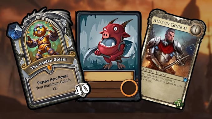 Design card game art playing card card illustration card game design by ...