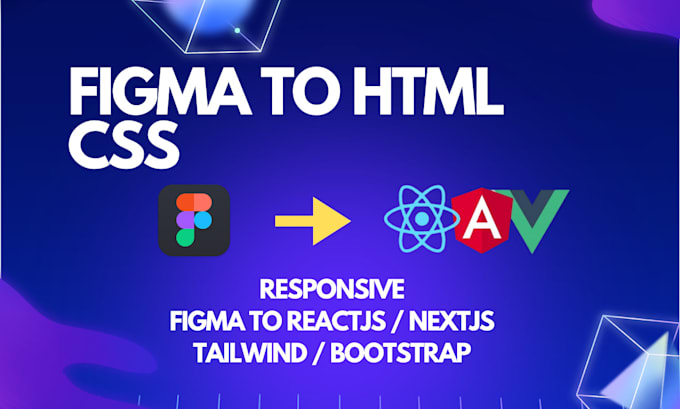 Convert psd, figma, or xd to html, react, wordpress or tailwind by Rortechlab | Fiverr